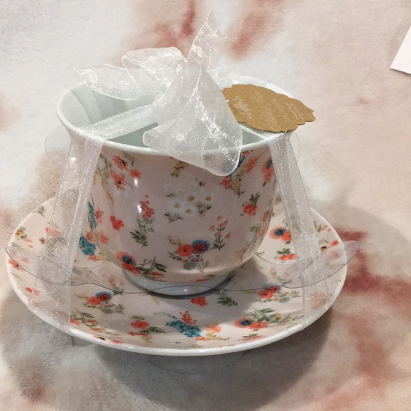 Kent Pottery | Kitchen | Pink Floral Ceramic Tea Cup Saucer Set Ashley ...